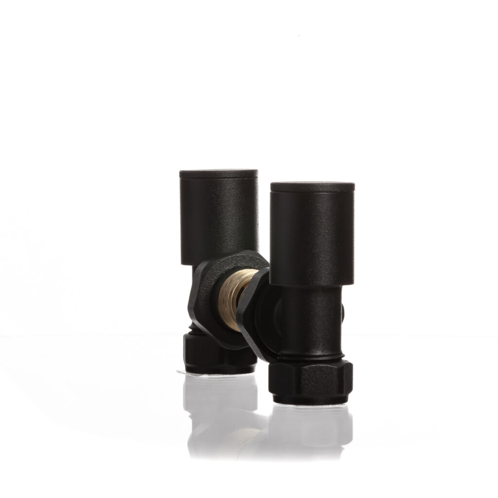 Black Angled Radiator Valves – TFC Group – Tower